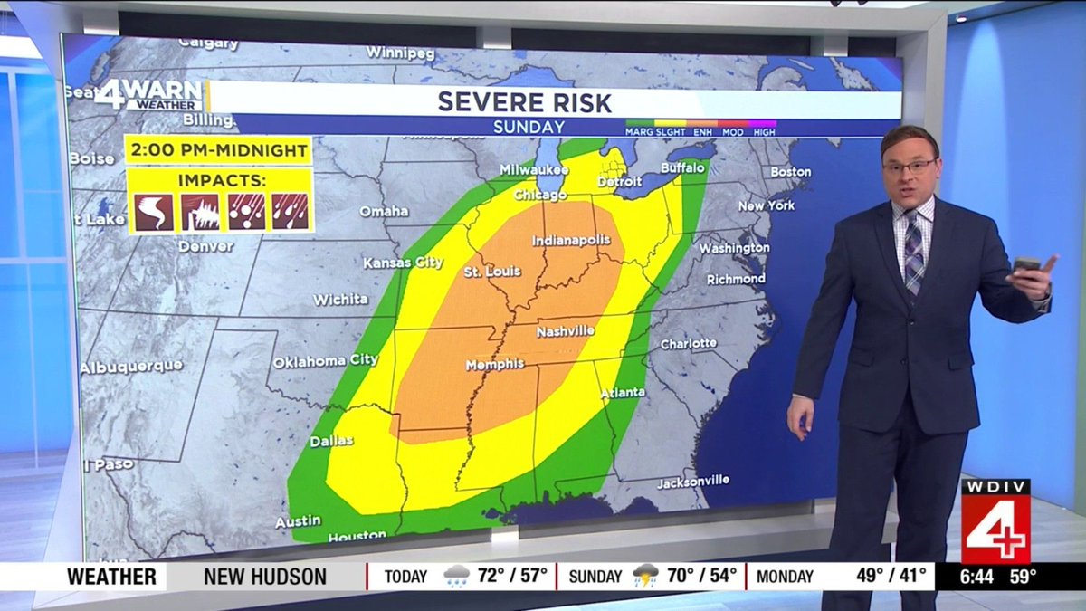 Enhanced Risk of Severe Weather Outbreak with EF2+ Tornadoes, 2"+ Hail ...