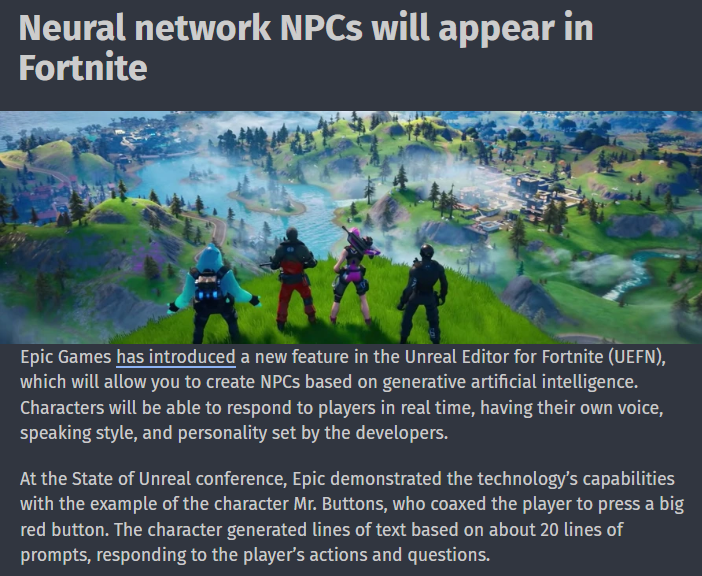 Epic to Launch AI NPC Creation in Fortnite in Q4 2025 With Safety Tools ...