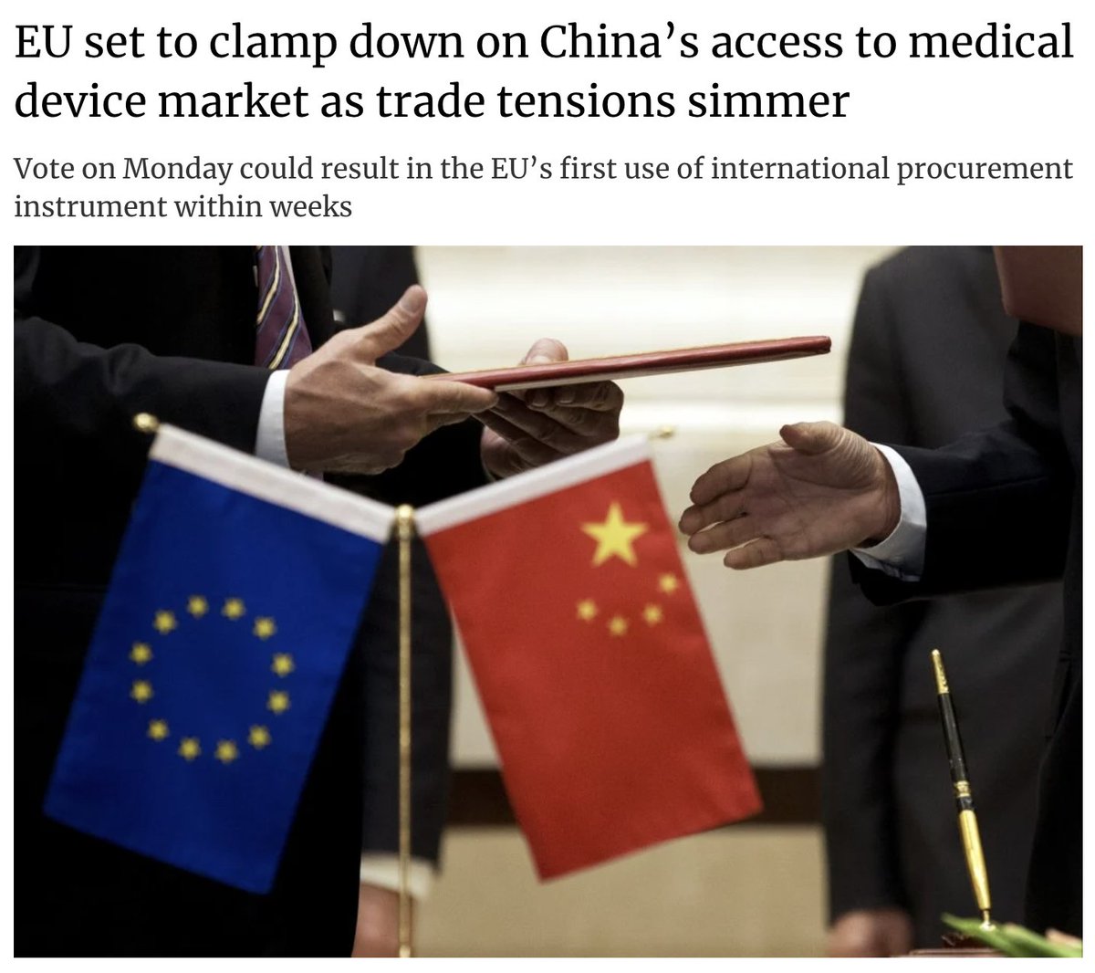 EU Bars Chinese Medical Device Firms From Contracts Over €5 Million for ...
