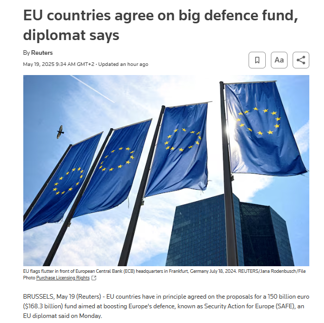 EU Launches €150B SAFE Fund via Joint Borrowing to Counter Russia, Amid ...