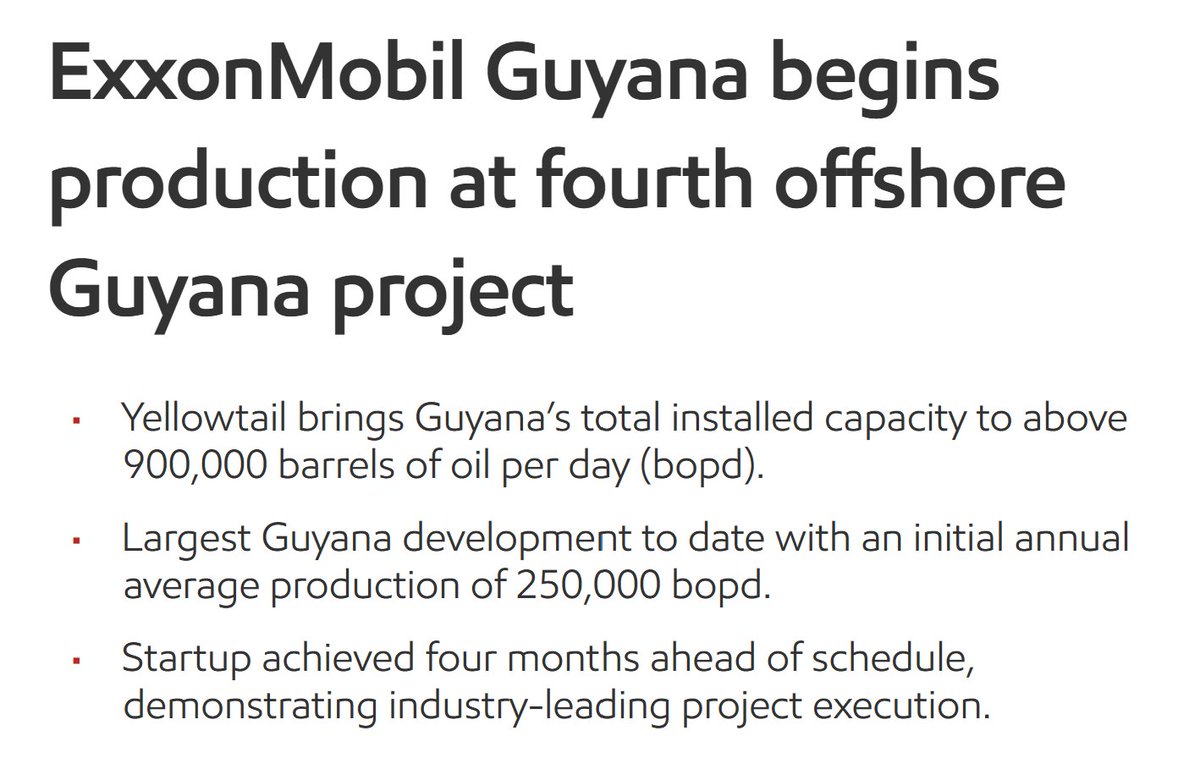 ExxonMobil Starts Production at Yellowtail Offshore Guyana Project ...