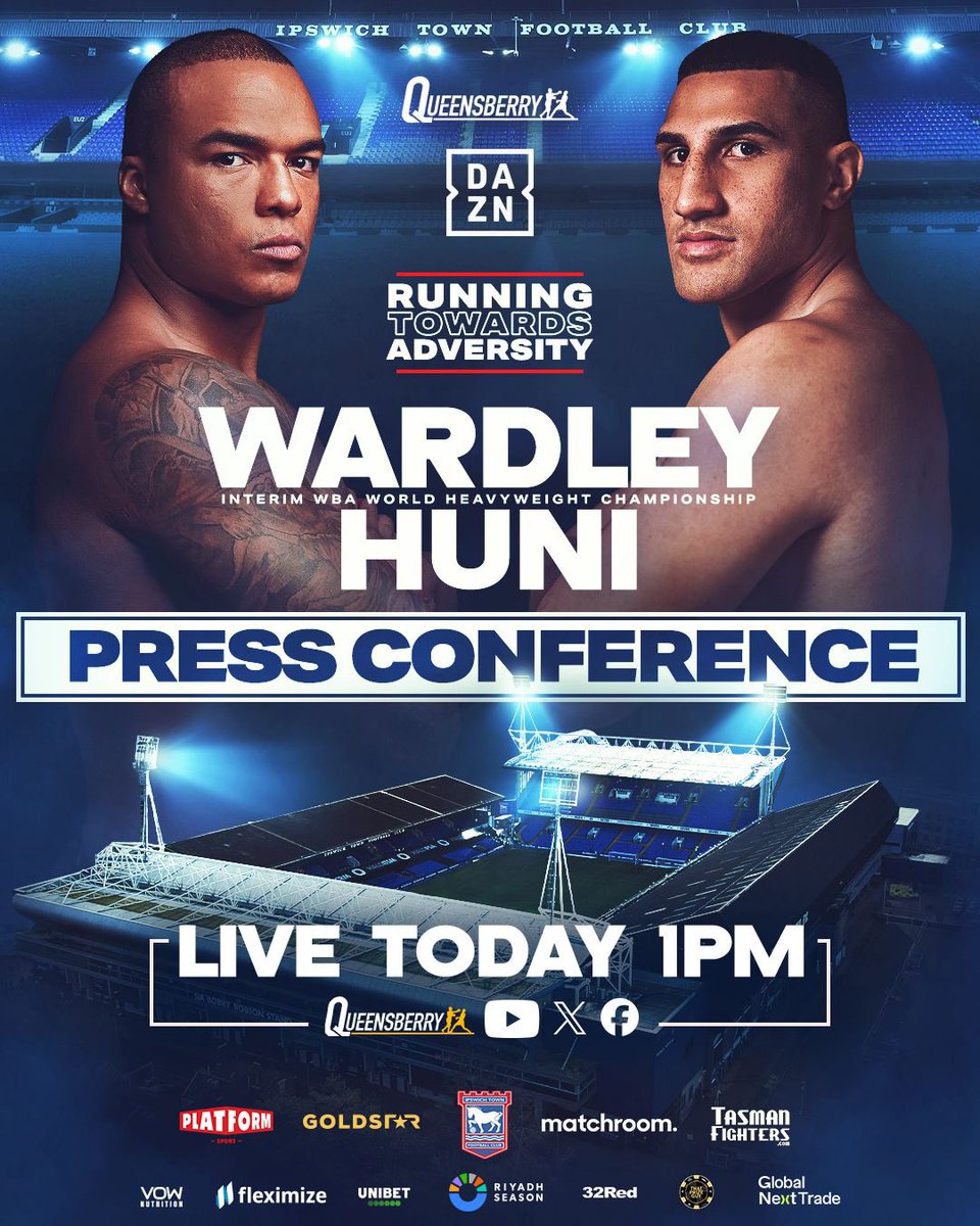 Fabio Wardley vs Justis Huni Heavyweight Bout at Portman Road June 7 ...