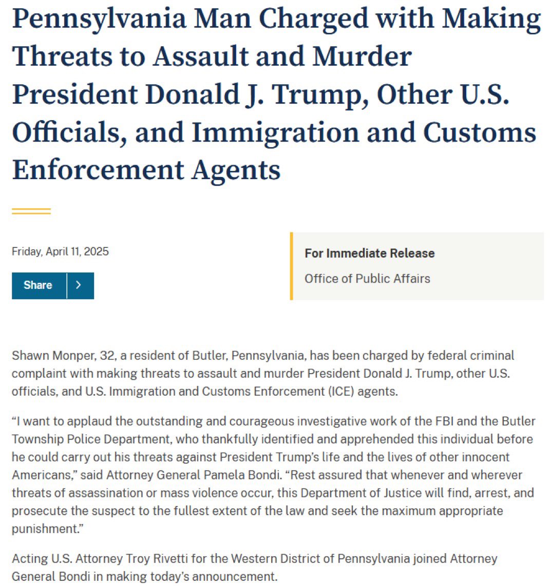 FBI Arrests 32-Year-Old Shawn Monper for Four Counts of Threatening to ...