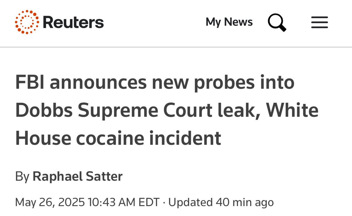 FBI Reopens Probes Into White House Cocaine, Supreme Court Leak, and D ...