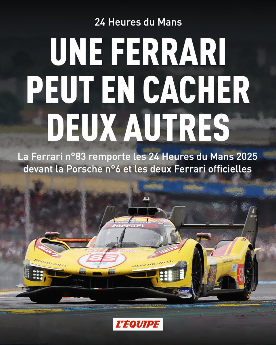 Ferrari’s AF Corse #83 Wins 2025 Le Mans, Securing Third Straight ...