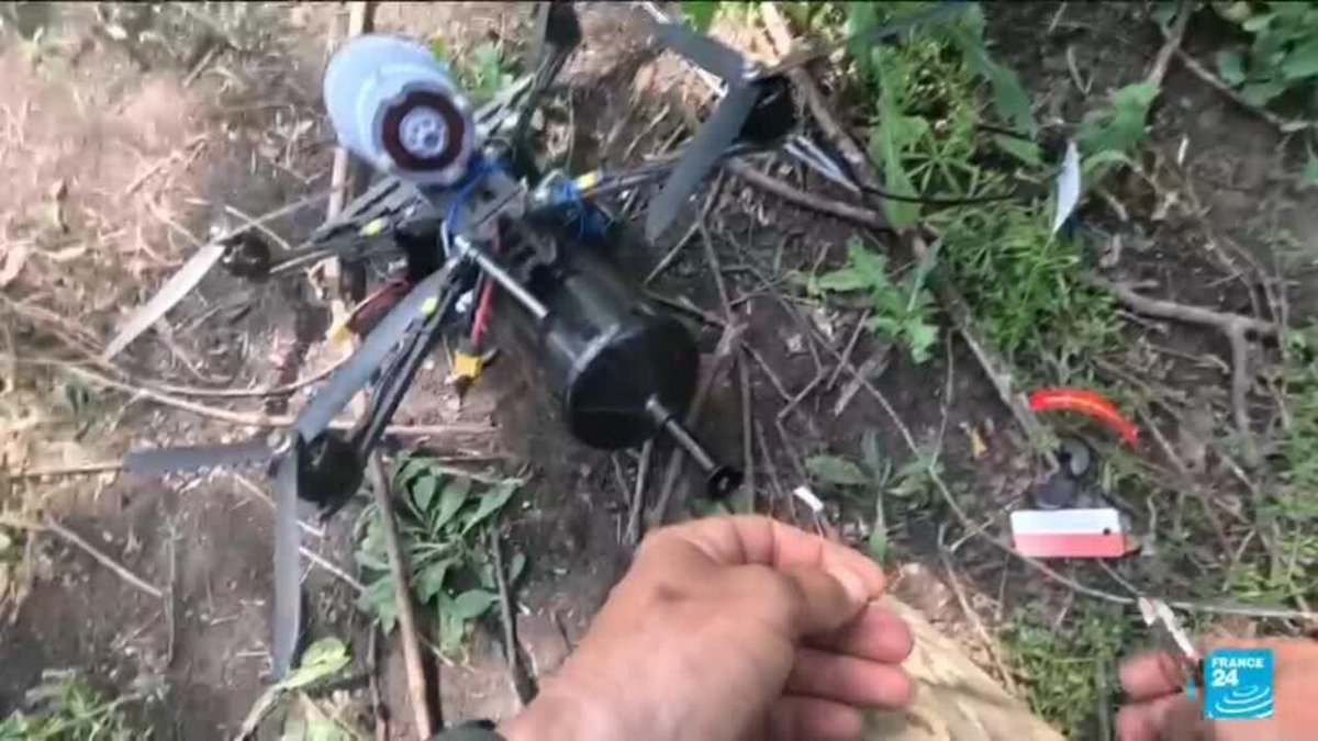 Fiber Optic-Controlled FPV Drones Amid Electronic Jamming Leave Debris ...