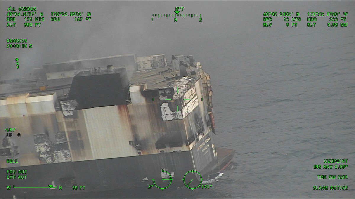 Fire on Zodiac's Morning Midas With 800 EVs, 3,000 Cars Drifts Off ...