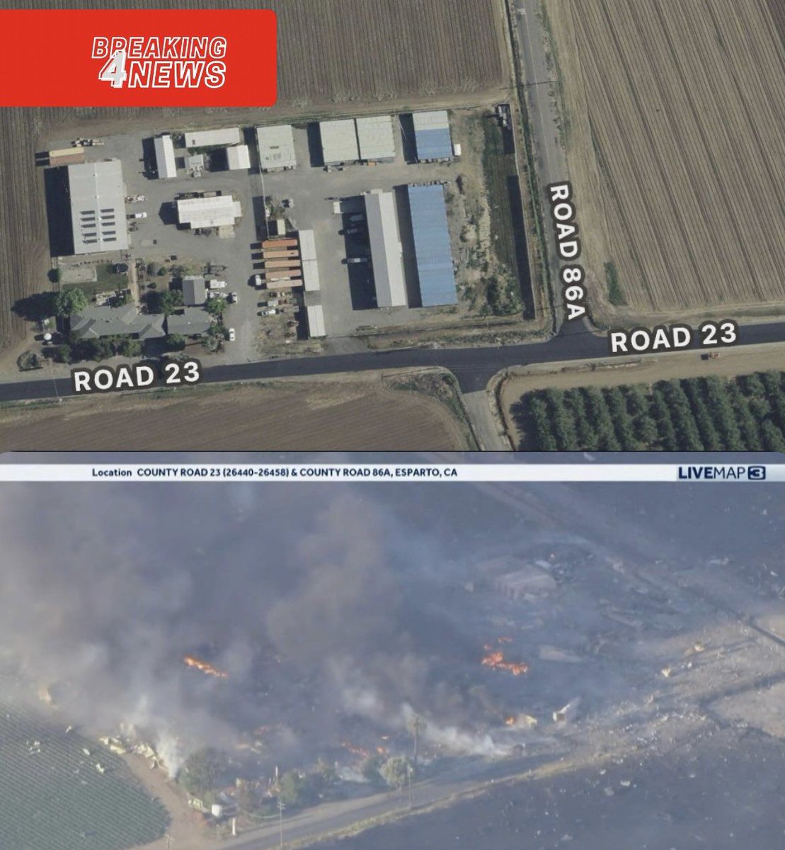 Fireworks Warehouse Blast Triggers 78-Acre Blaze, Evacuations in Yolo ...