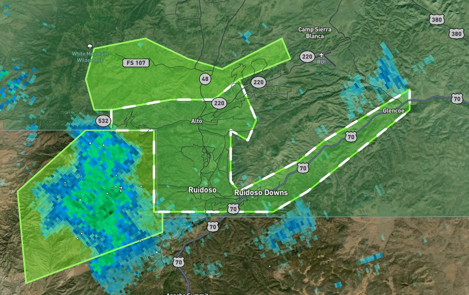 Flash Flood Emergency in Ruidoso, New Mexico as Rio Ruidoso Surges to ...