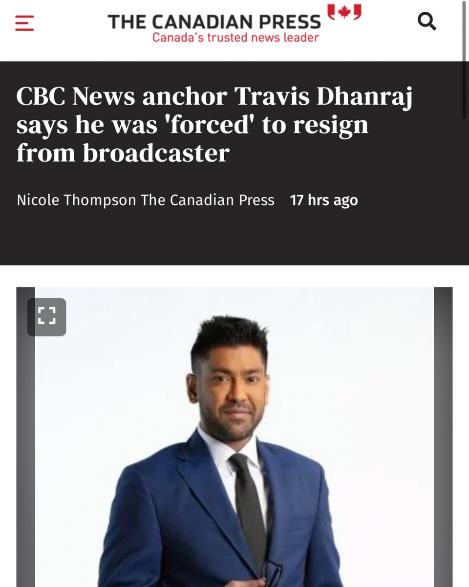 Former CBC Host Travis Dhanraj Alleges Bias, Forced Resignation Over ...