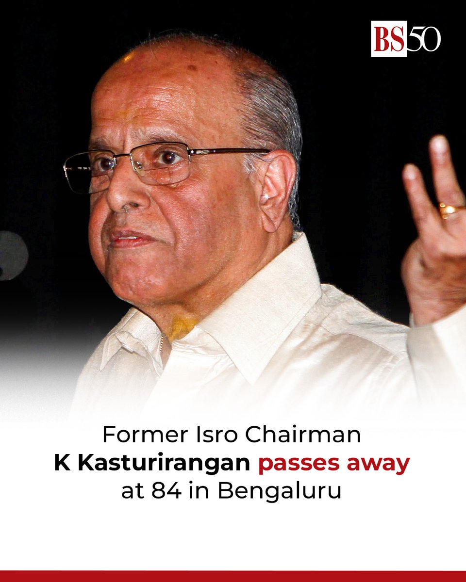 Former ISRO Chairman K. Kasturirangan Dies at 84 in Bengaluru on April ...