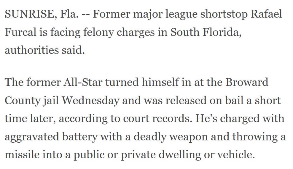 Former MLB All-Star Rafael Furcal Arrested in Broward on Felony Charges ...