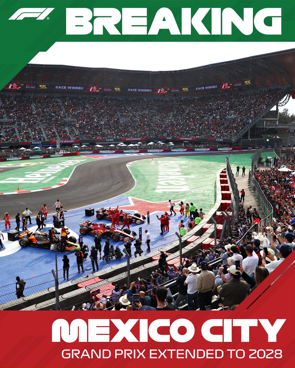Formula 1 Extends Mexico City Grand Prix at Autódromo Hermanos Rodríguez Through 2028 | DeepNewz ...