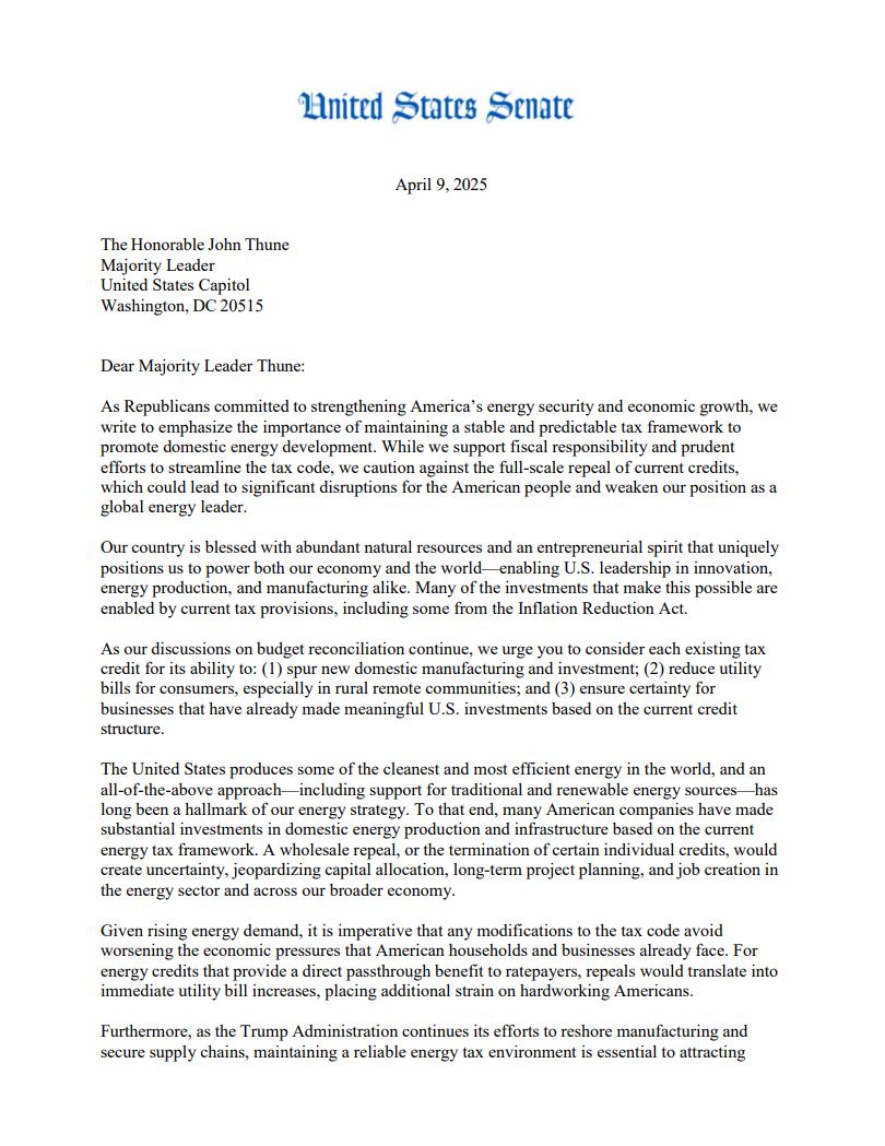 Four Republican Senators, Including John Curtis, Thom Tillis, Lisa ...