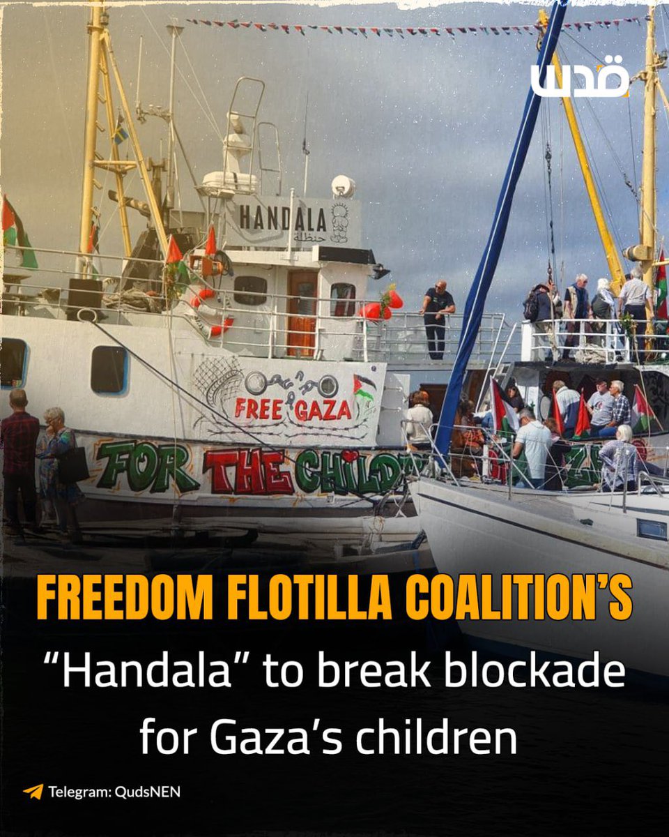 Freedom Flotilla Coalition to Send 'Handala' Humanitarian Aid Ship to ...
