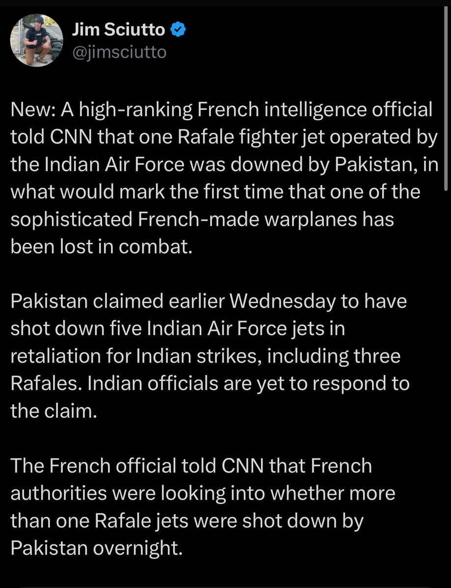 French Intelligence Confirms First Indian Rafale Downed by Pakistan ...