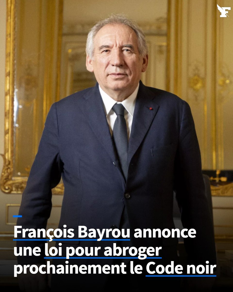 French PM François Bayrou Pledges to Abolish Code Noir Never Formally ...
