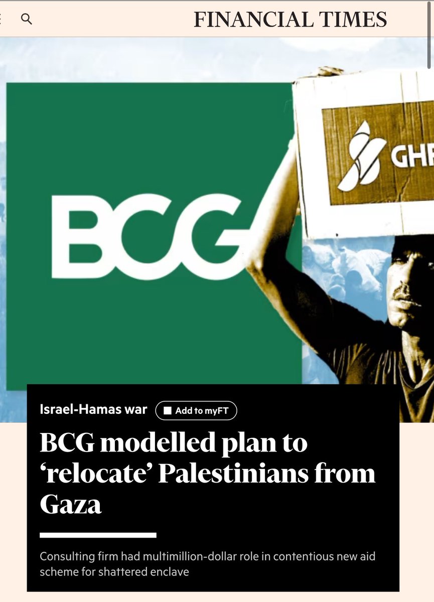 FT Reveals BCG Modelled $5 Billion Gaza Relocation Plan | DeepNewz ...