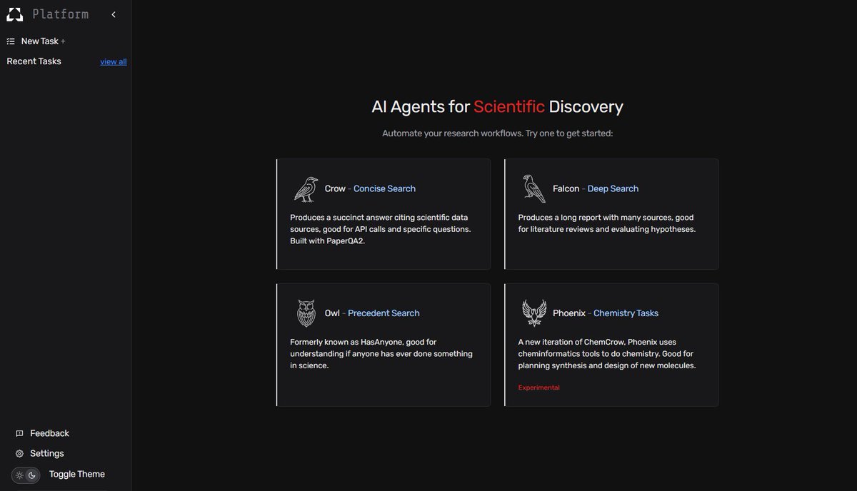 FutureHouse Unveils Crow, Falcon, Owl, Phoenix AI Scientist Agents, Offering First Public Access ...