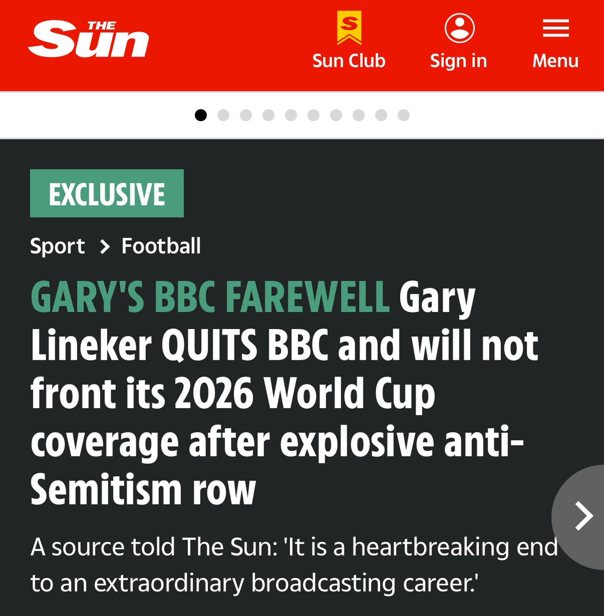 Gary Lineker Quits BBC Early, Forgoes 2026 World Cup and 2025-26 FA Cup Amid Antisemitism Row ...