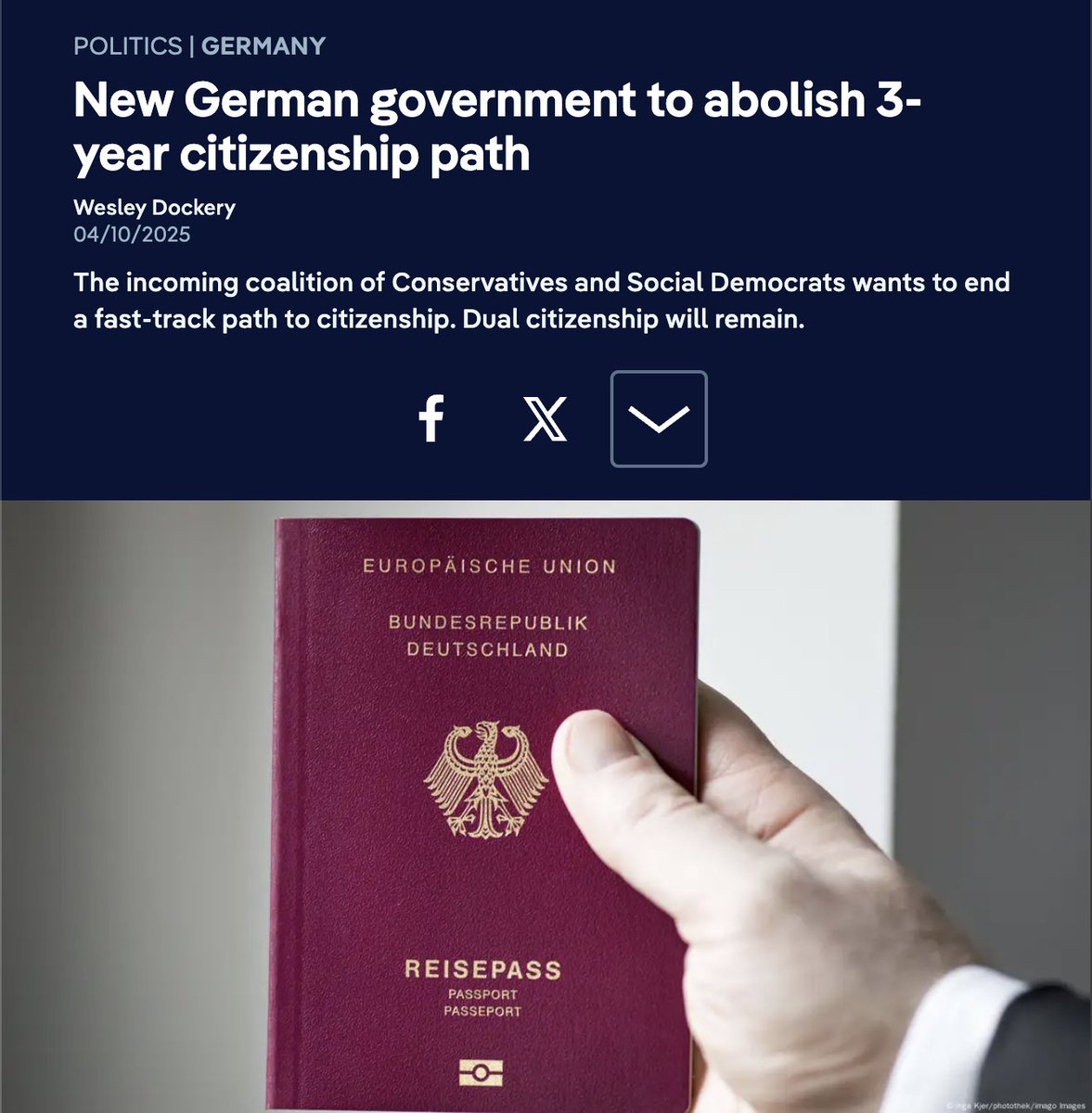 Germany's CDU, CSU, and SPD Abolish Three-Year Fast-Track Citizenship ...