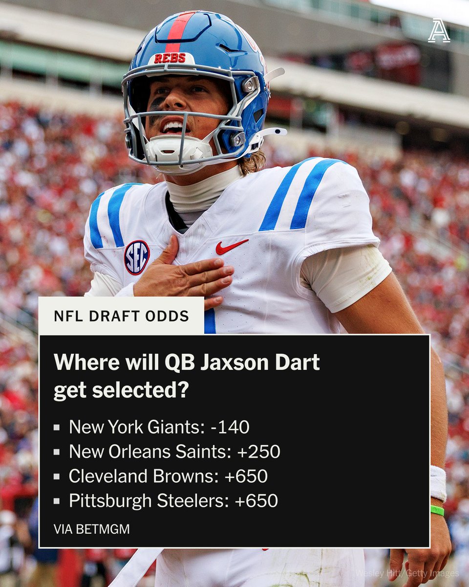 Giants Eye Ole Miss QB Jaxson Dart, May Trade Back Into First Round as Saints Lurk at No. 9 ...