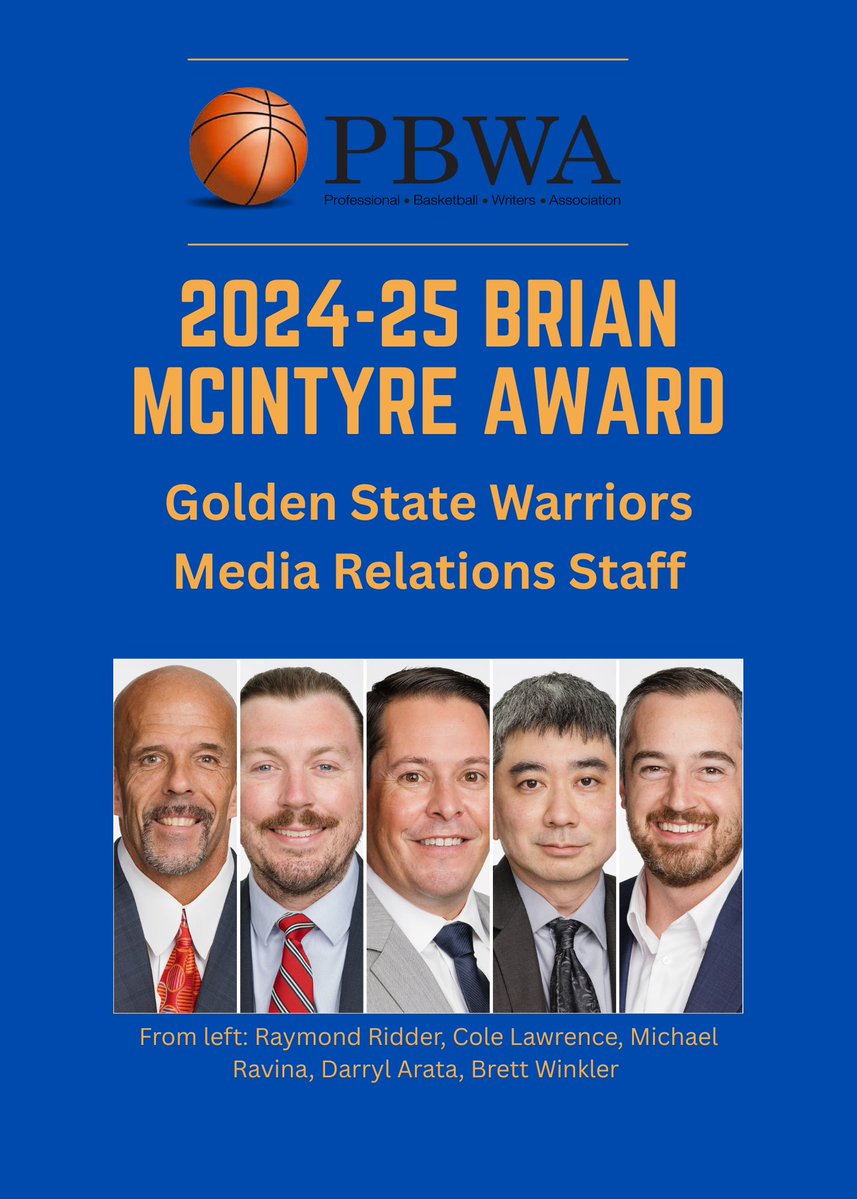 Golden State Warriors' Communications Team Led by Raymond Ridder Wins ...