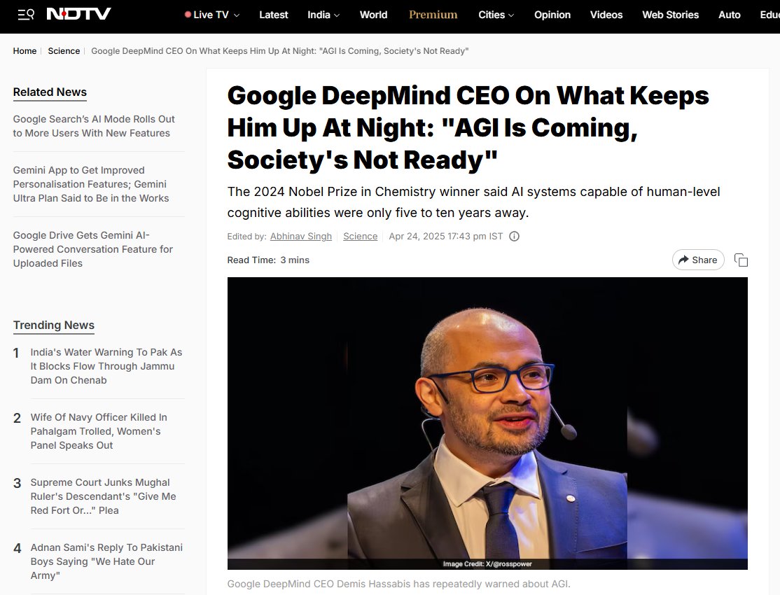 Google DeepMind CEO Warns AGI Replicating Human Thinking Could Arrive ...