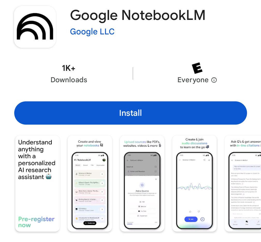 Google Launches NotebookLM App for Android, iOS Version Soon, Part of Gemini Advanced ...