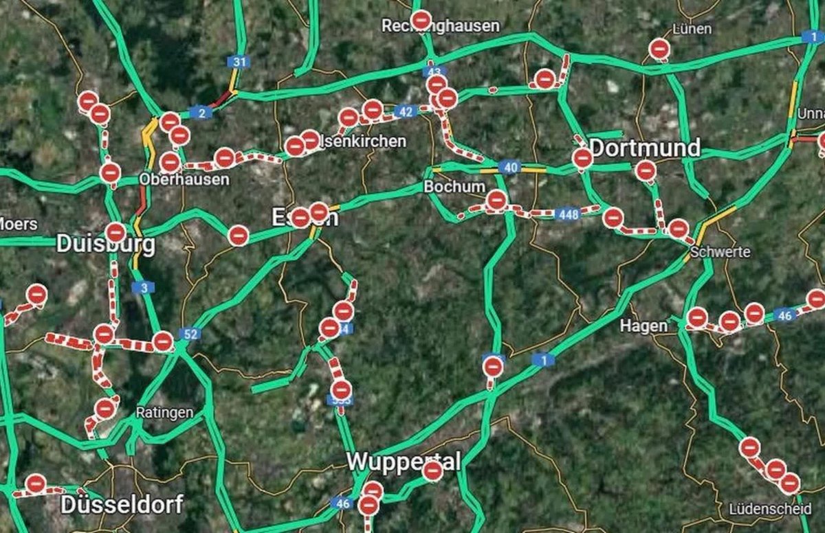 Google Maps Glitch on May 29 Falsely Closes German Autobahns, Affects ...