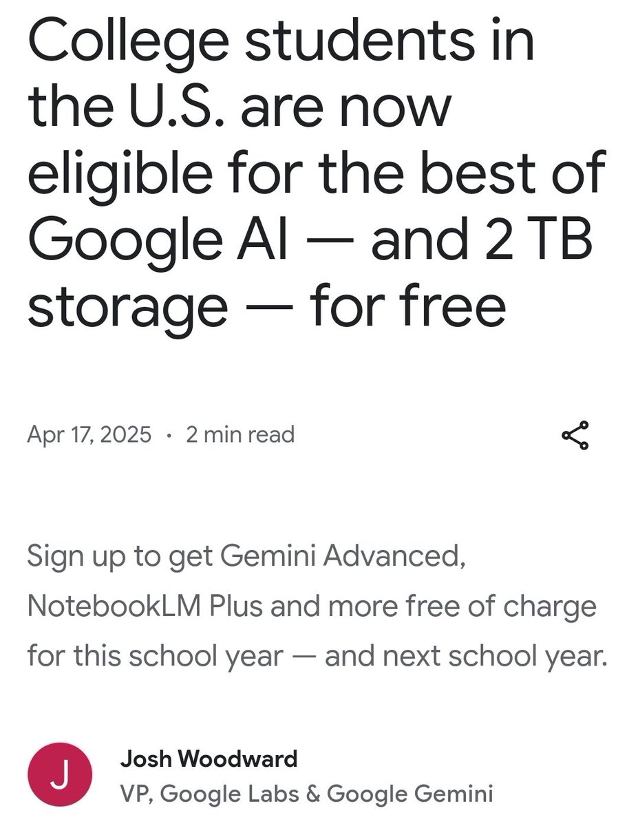 Google Offers Free Google One AI Premium With Gemini Advanced, 2TB ...