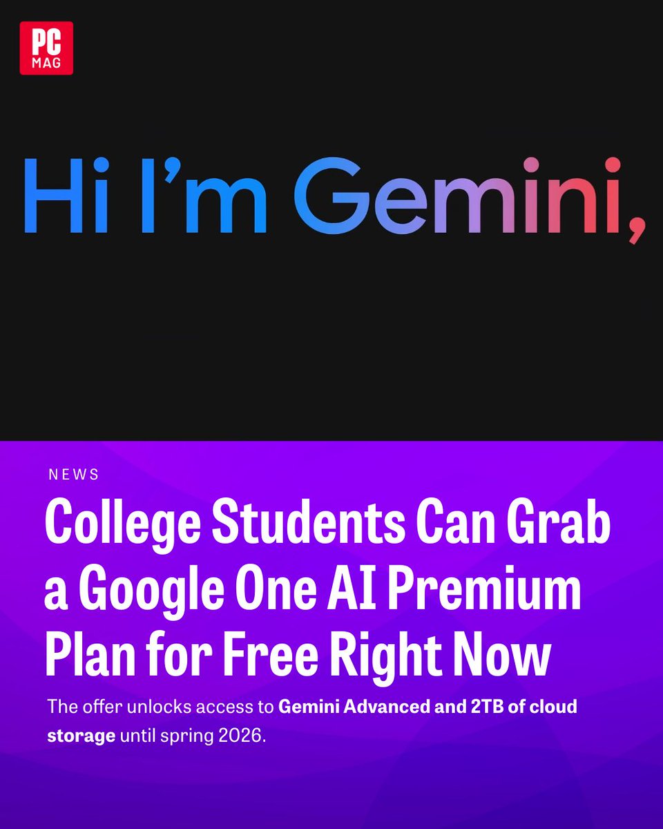 Google Provides U.S. Students Free Access to Gemini 2.5 Pro, 2TB ...