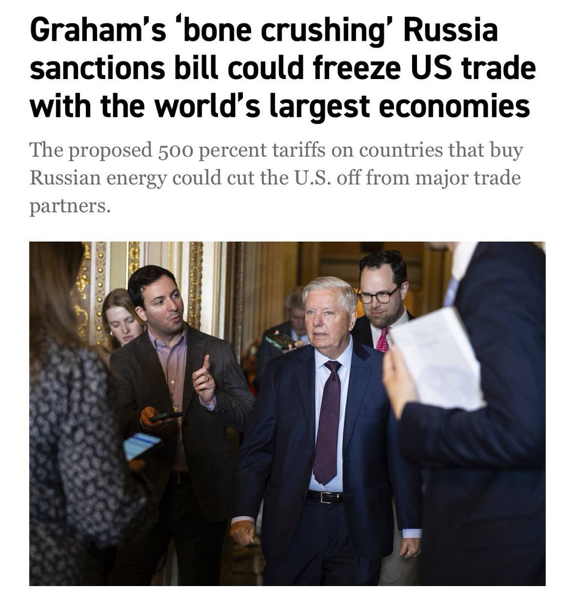 Graham’s Russia Sanctions Bill Could Freeze U.S. Trade With India ...