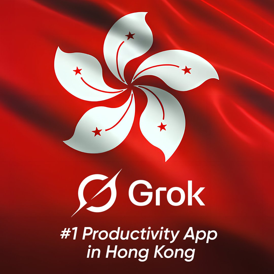 Grok Tops App Store Productivity Charts in Japan, Hong Kong, and Canada ...