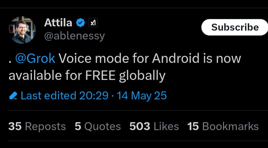 Grok Voice Assistant in Standalone App Now Free Globally on Android ...