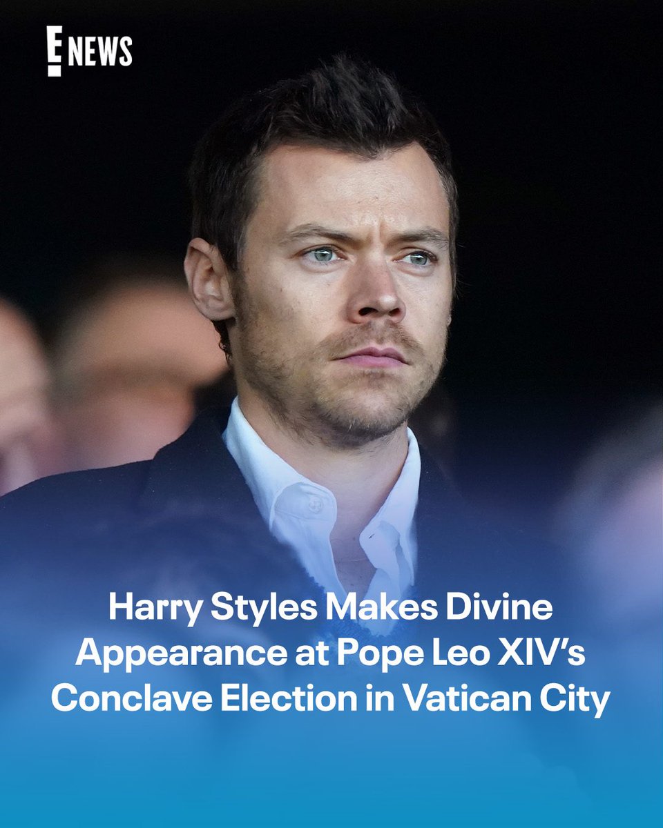 Harry Styles Spotted in St. Peter's Square During White Smoke Signal ...