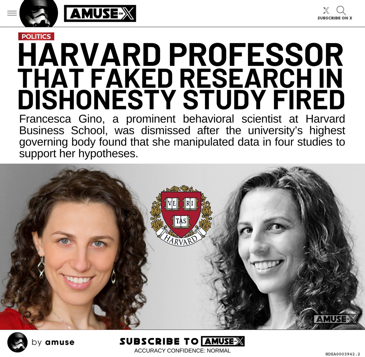 Harvard Revokes Tenure, Fires Francesca Gino for Data Fraud in ...