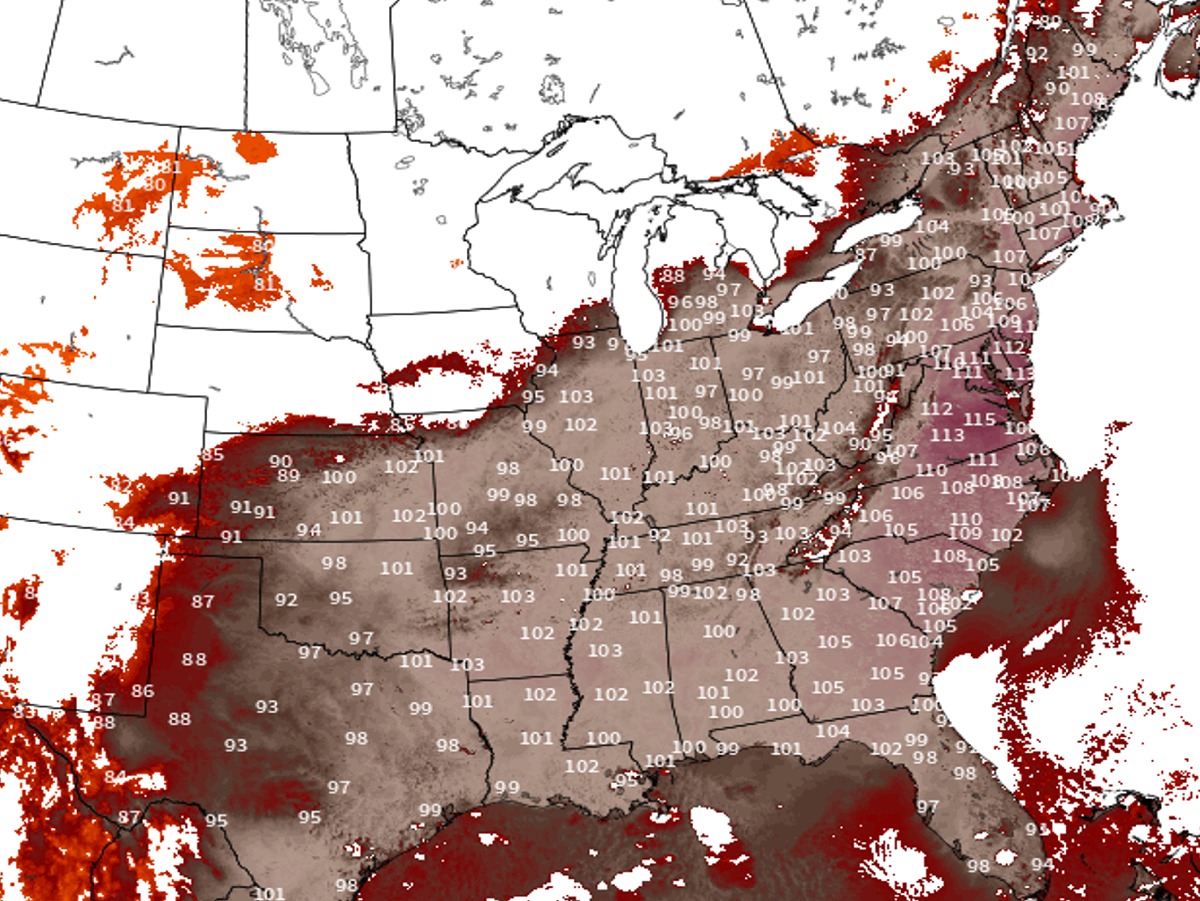 Heat Dome Sends Triple-Digit Temperatures Across Midwest and East Coast ...