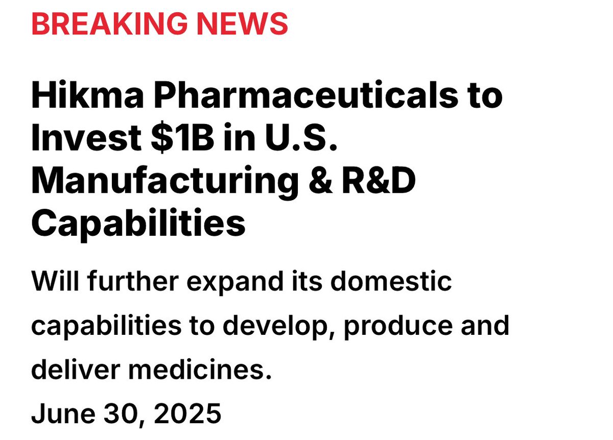 Hikma Pharmaceuticals Invests $1 Billion in Ohio and New Jersey U.S ...