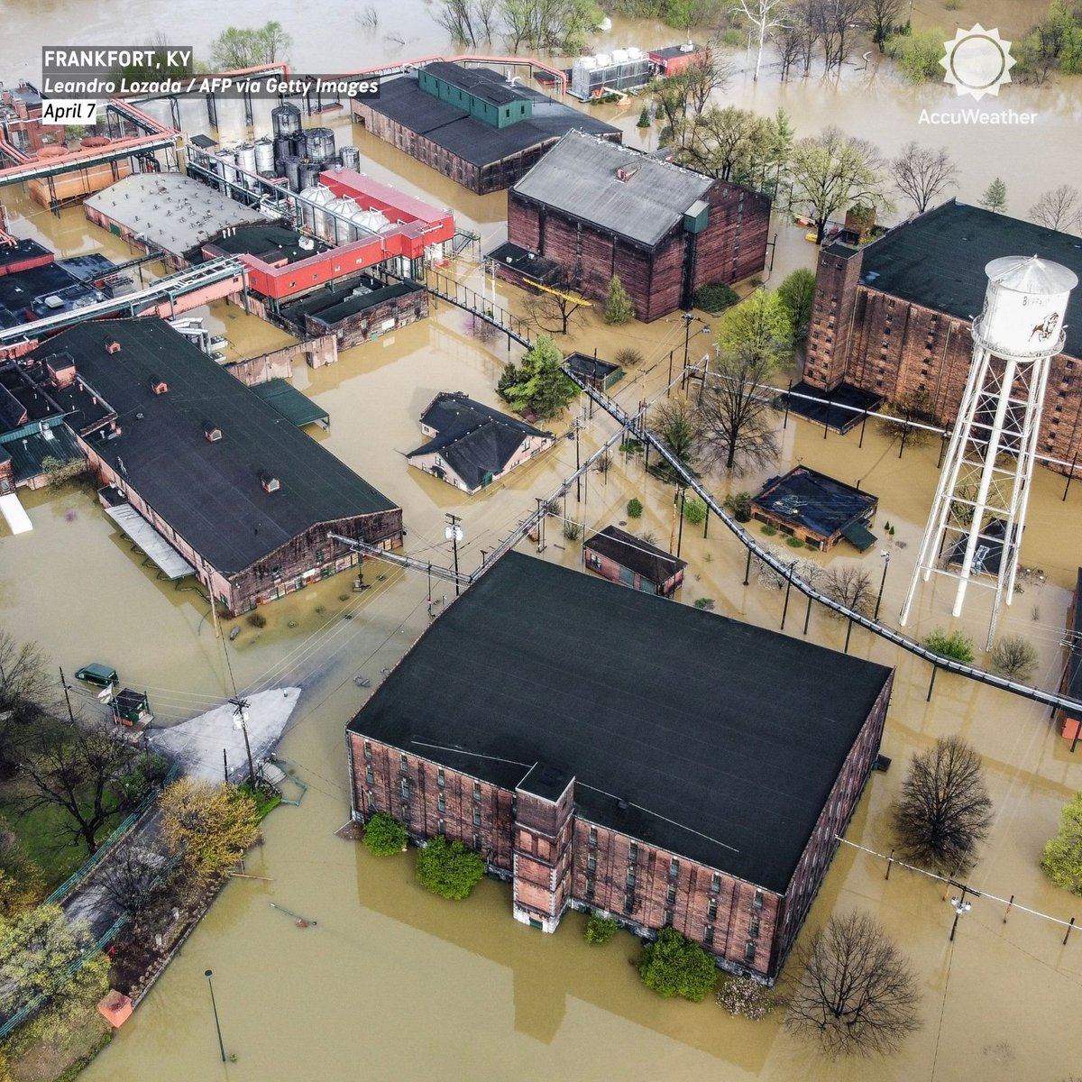 Historic Flooding Submerges Frankfort, Ky.; Buffalo Trace Distillery ...