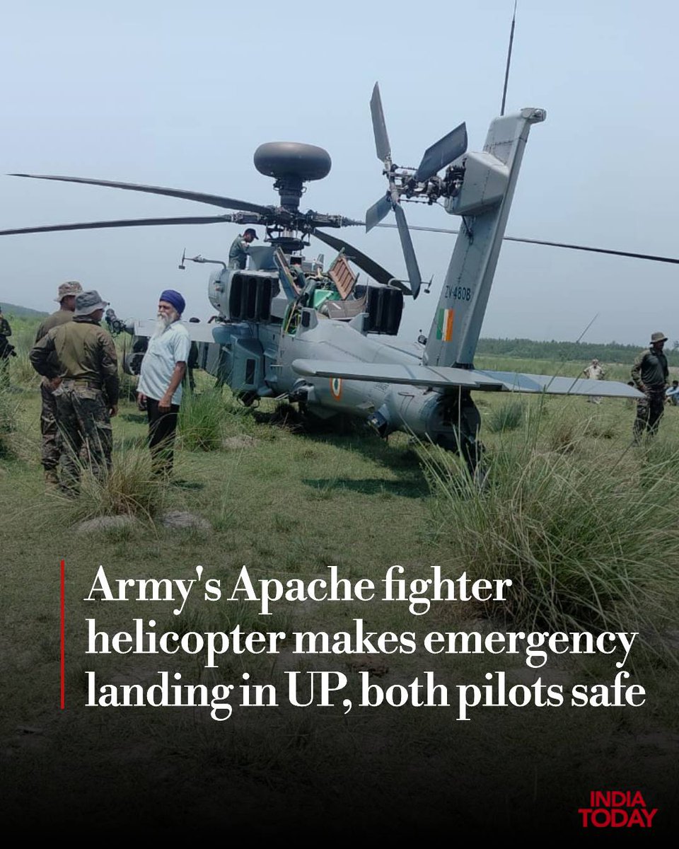 IAF Apache Lands Safely Near Saharanpur; Kestrel AW119 Crash-Lands Near ...
