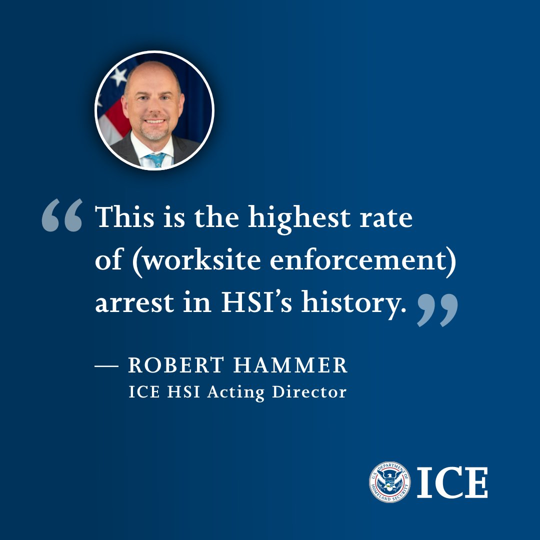 ICE Reports Highest Worksite Arrests in History, Over 1,000 ...