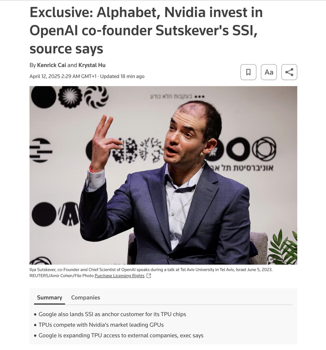 Ilya Sutskever Raises $2 Billion for Safe Superintelligence, Valued at ...