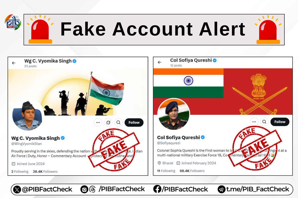 India Flags Fake '@WingVyomikStan' Account; No Official X Handles for ...
