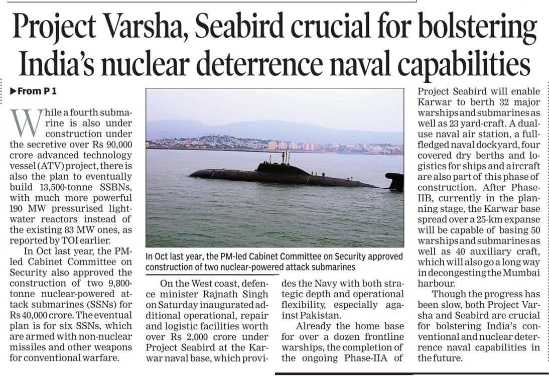 India to Commission Project Varsha Nuclear Submarine Base in Andhra ...