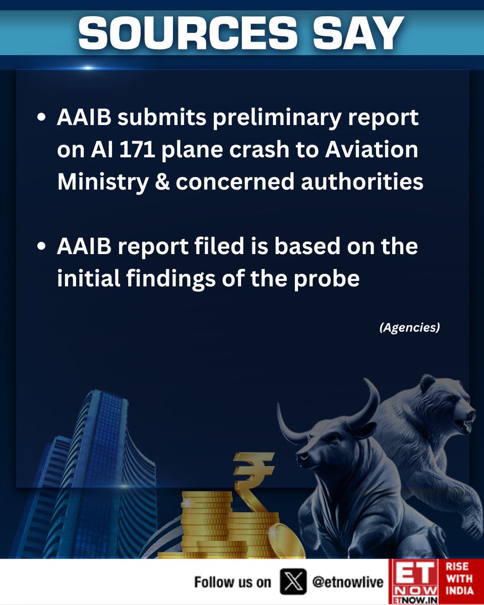 India’s AAIB Submits Preliminary Report on Deadly Air India AI 171 ...