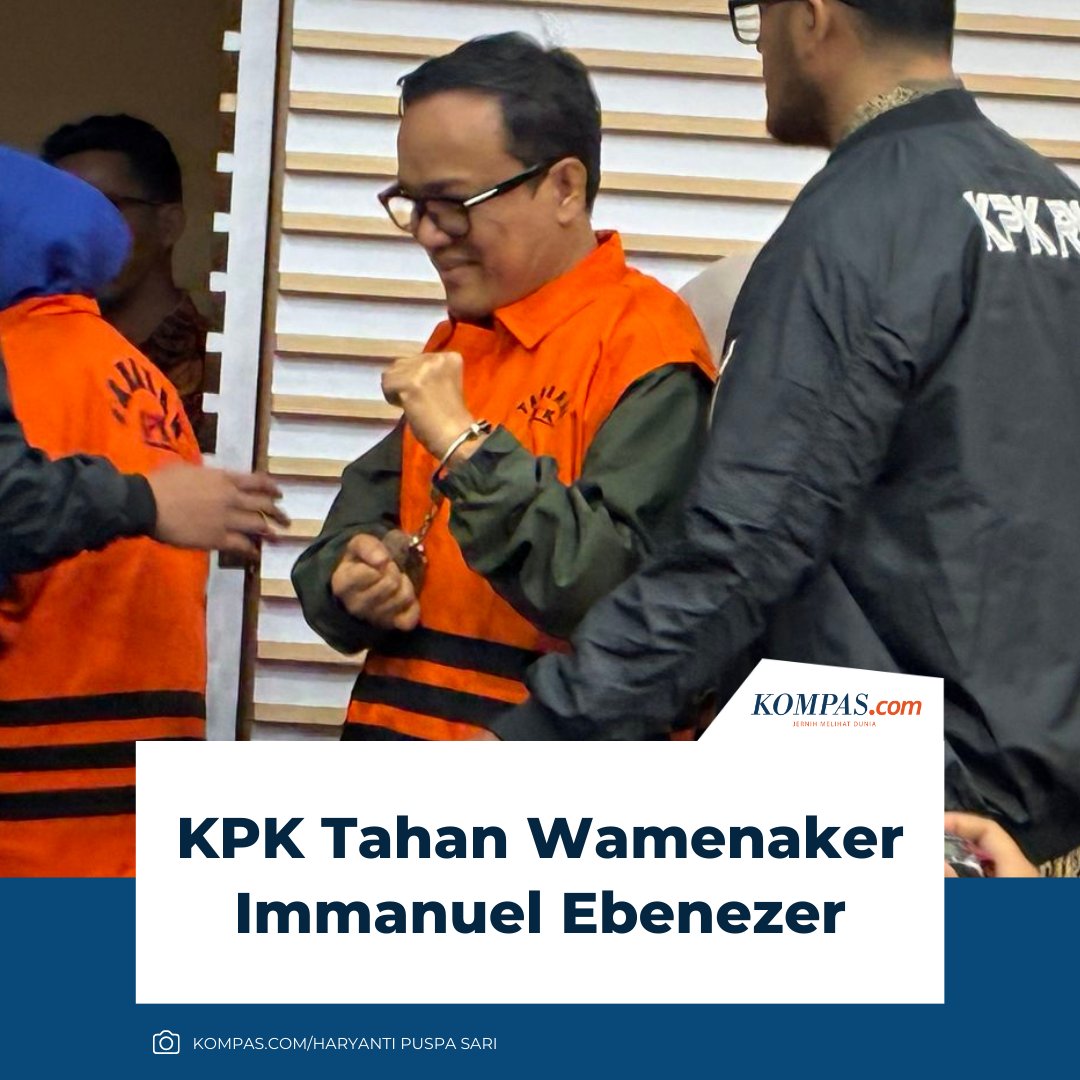 Indonesian Deputy Manpower Minister Immanuel Ebenezer Arrested by KPK for Rp 3 Billion Extortion ...