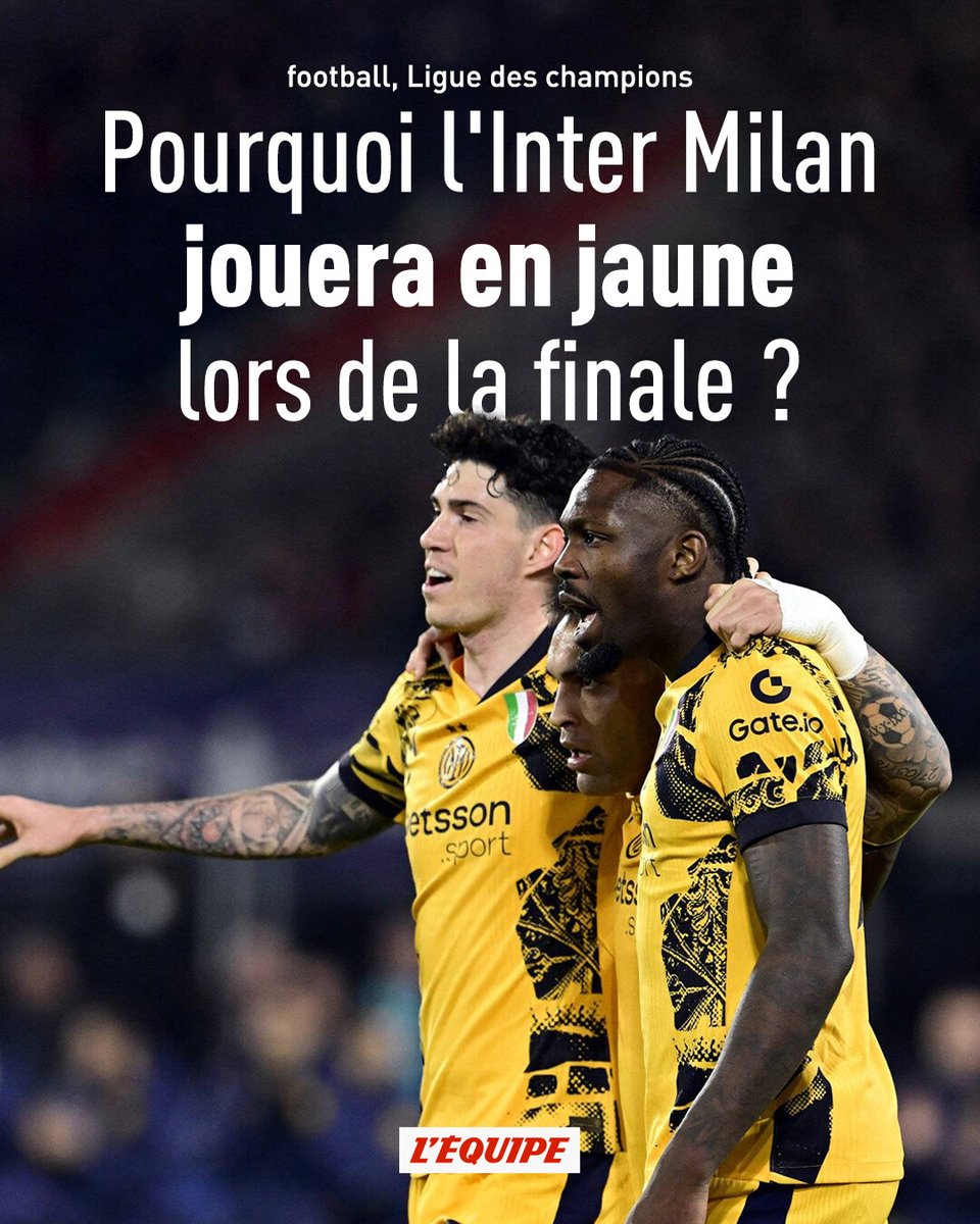 Inter Milan to Wear Yellow Third Kit for First Time in Champions League ...