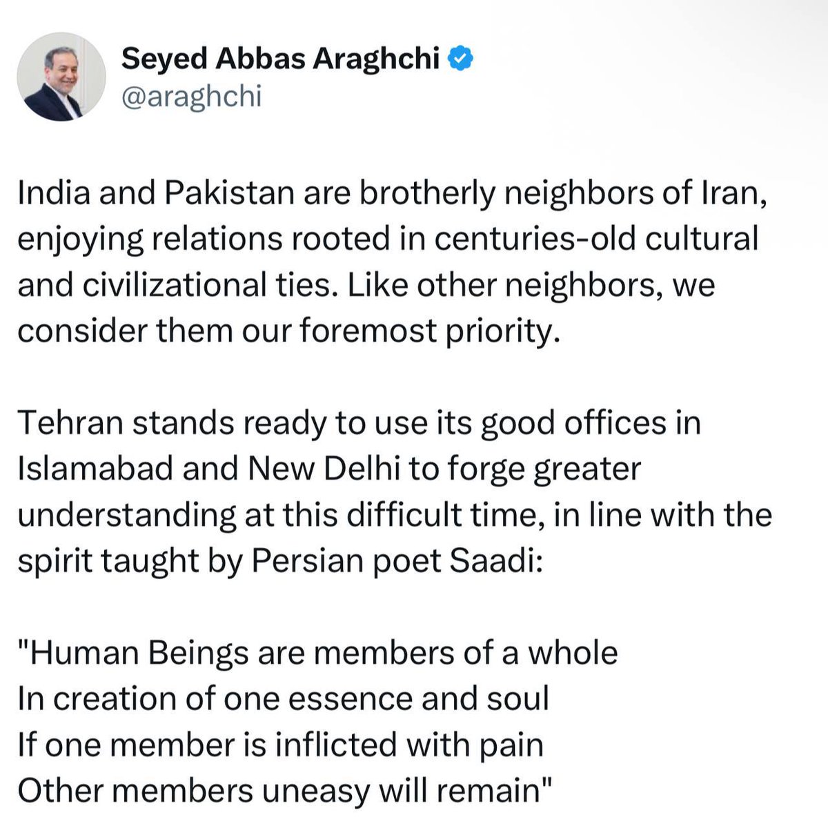 Iran's Araghchi Offers Mediation Between India and Pakistan After Pahalgam Terror Attack ...