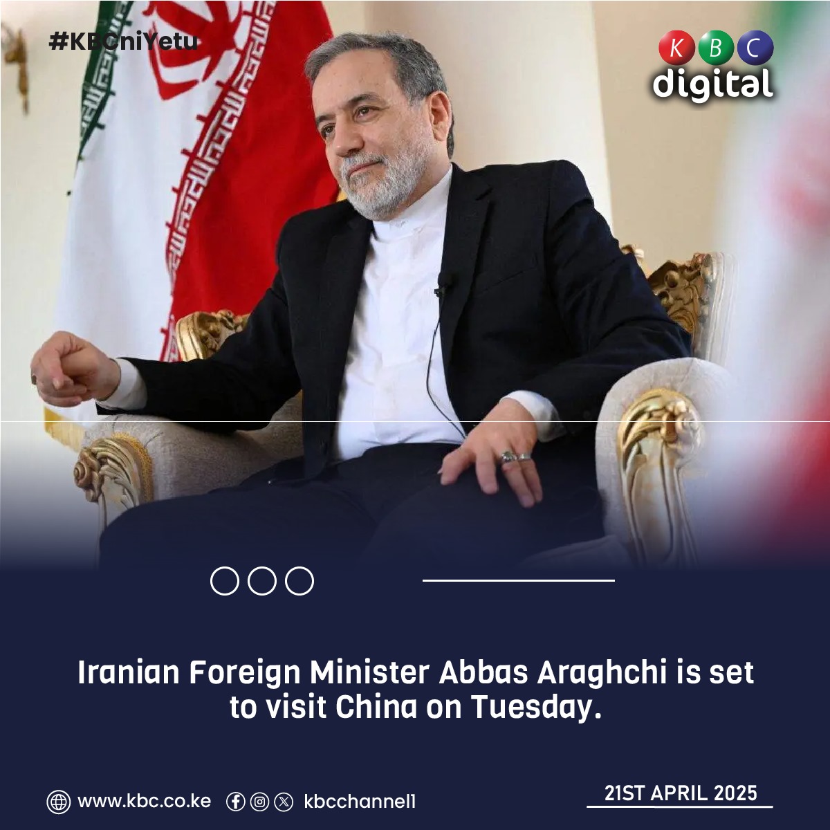Iran’s Araghchi to Visit Beijing on April 22 Ahead of Oman Nuclear ...